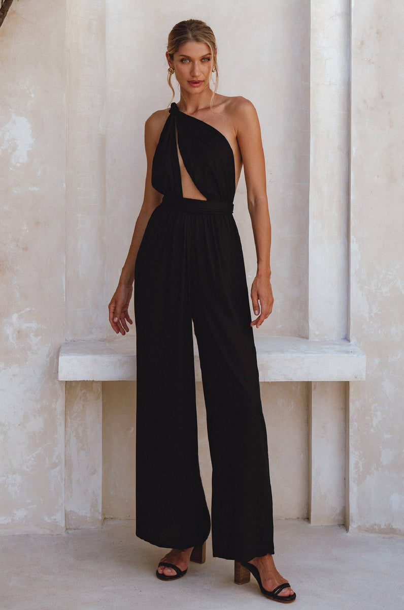 Women's Gaia Infinity Jumpsuit / Black – Miss Dressy